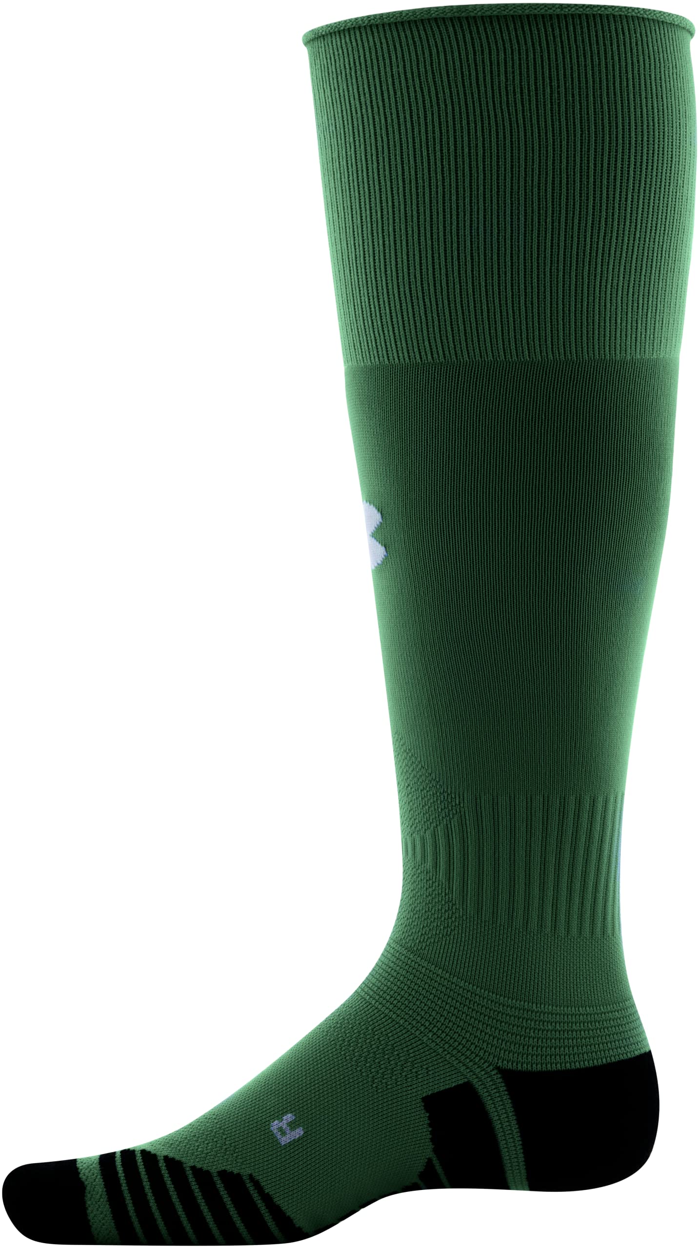 Under Armour Adult Soccer Over-The-Calf Socks, 1-Pair, Forest Green/Black/White, Large