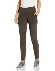 carhartt womens force stretch legging (plus sizes) work utility pants, dark coffee, large us