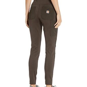 Carhartt womens Force Stretch Legging (Plus Sizes) Work Utility Pants, Dark Coffee, Large US