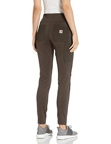 Carhartt womens Force Stretch Legging (Plus Sizes) Work Utility Pants, Dark Coffee, Large US