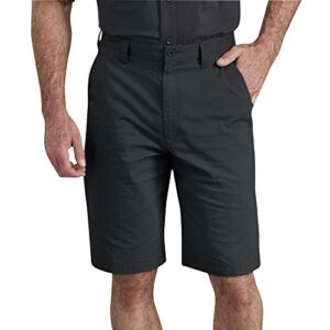 dickies mens 11 inch temp-iq performance hybrid work utility shorts, black, 42 regular us