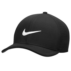 nike aerobill classic 99 perforated golf cap, dh1341-010, size s/m, black