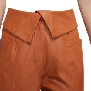 Nike Air Jordan Court-to-Runway Utility Faux Leather Utility Pants Brown Size XS