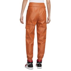 Nike Air Jordan Court-to-Runway Utility Faux Leather Utility Pants Brown Size XS