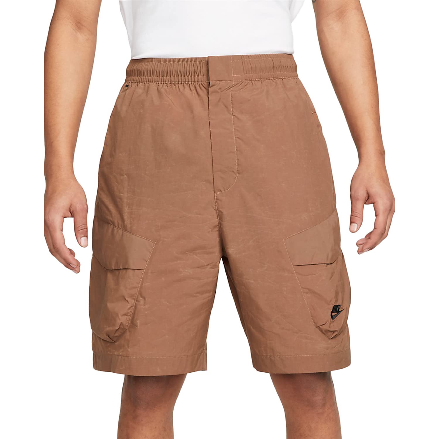 Nike Sportswear Tech Essentials Men's Woven Unlined Utility Shorts Size-L Brown