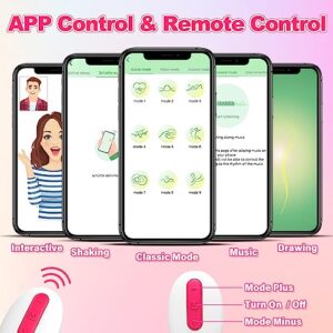 Remote Control Vibrator Sex Toys - Adult Toys Female Panty Wearable Silicone Vagina Anal Clit G-spot APP Vibrators Sex Toy Stimulator with 10 Vibration Modes, Adult Sex Toys & Games for Women Couples