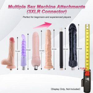 AUXFUN Sex Machine Automatic Love Machine with Remote Control & Graded Dildo,Thrusting Fuck Machine with 3XLR Connector & APP Juguetes Sexuales Hands Free