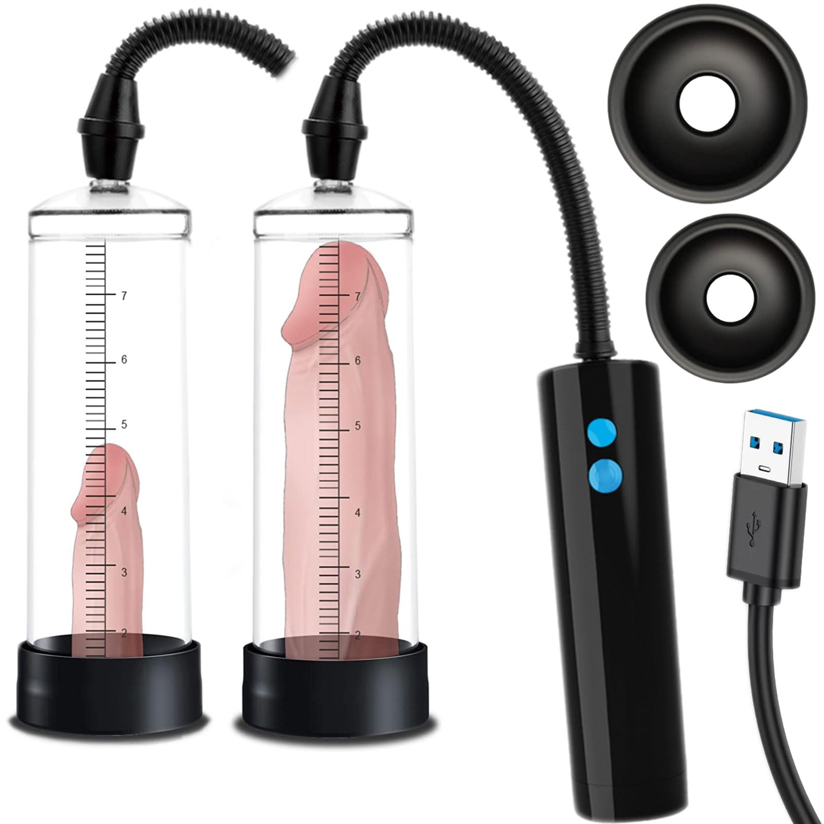 Updated Electric HIPGAGA Penis Vacuum Pump, Rechargeable Erection Device, Automatic Male Masturbator for Men Enlargement Sex Toys & Enlargers New Adult Toy Sex