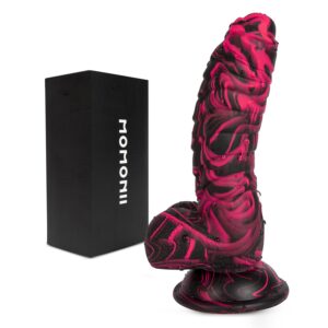 realistic thick dildo 7.16 inch adult toys, unique ribbed monster big dildos with strong suction cup for hands-free play, safe liquid silicone dildo stimulation anal sex toy for women, men and couples