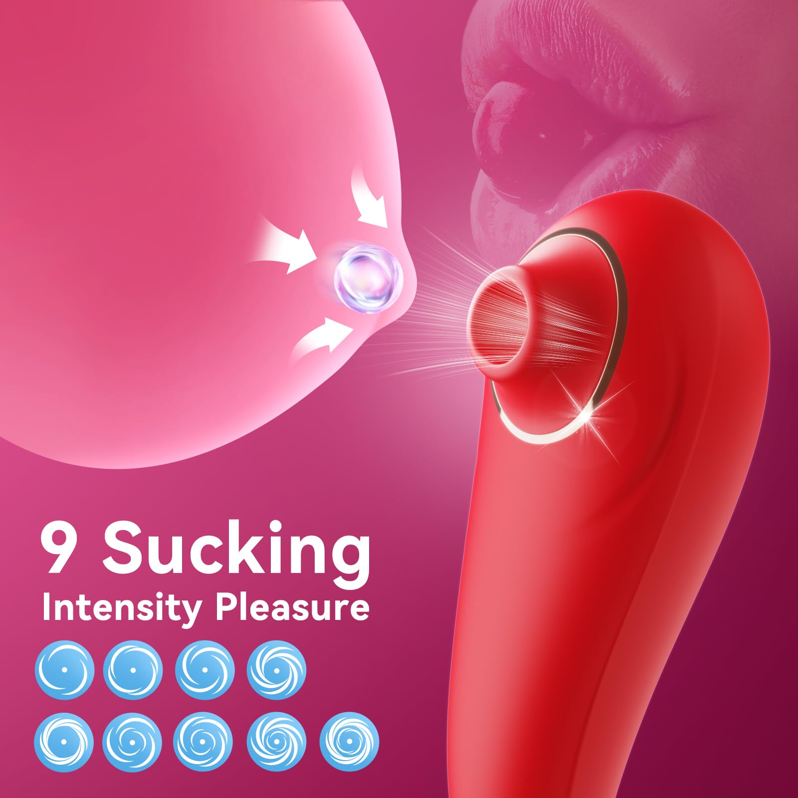 SOYIVE Sucking Vibrator Womens Sex Toys - Adult Toys Suction Vibrators for Female Women Couples Sex Toys with 9 Suctions G-spot Vibrator Clit Sucker for Nipple Vagina Stimulator Rose Adult Sex Toys