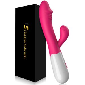 pink rabbit dildo vibrator, adult toys for womens sex pleasure, g spot clit vibrator 30 speeds, rose toys/woman sex toys for couples. silicon & waterproof female vibrators with quiet operation