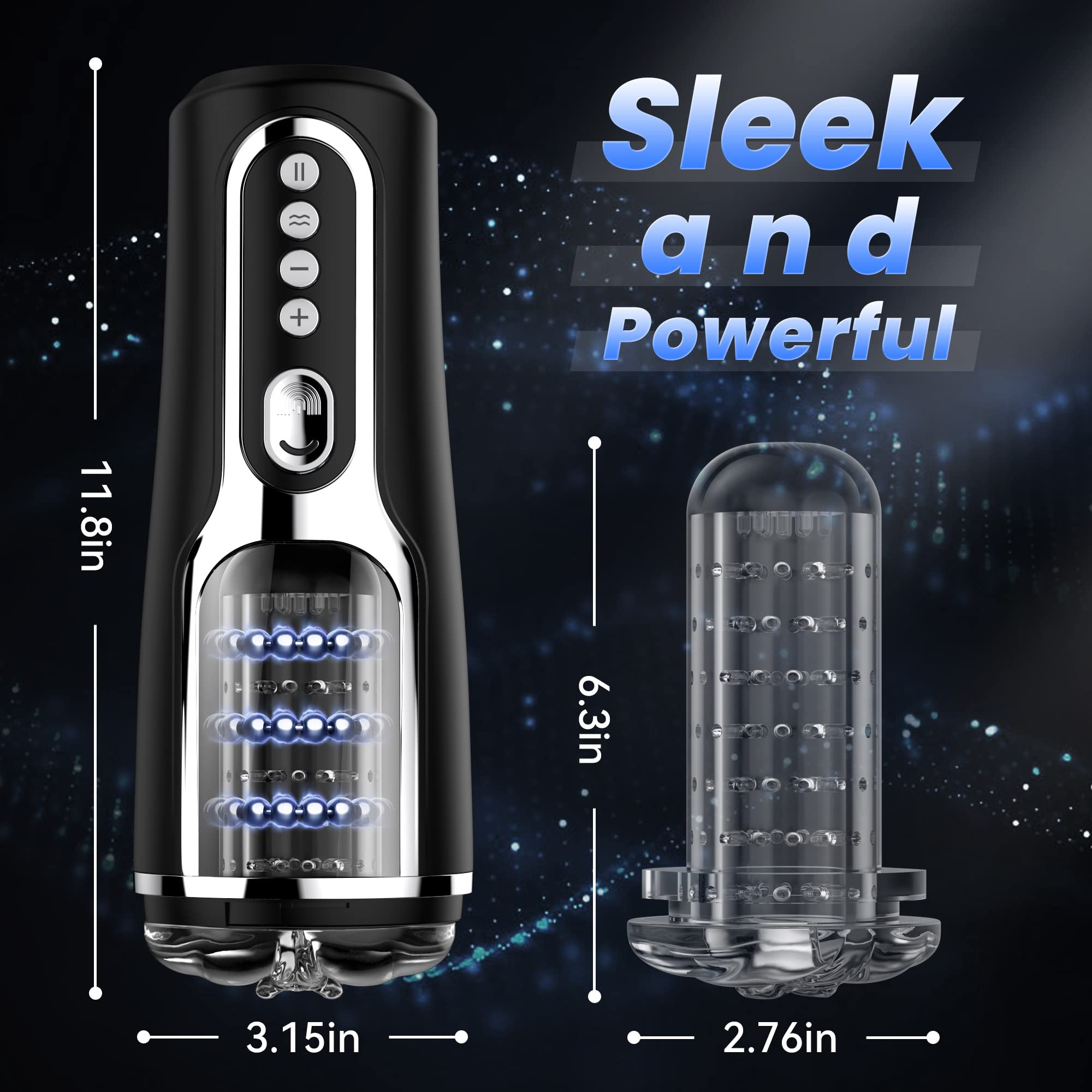 Automatic Male Masturbator with 10 Thrusting Patterns & Vibration Settings, Adult Toy Penis Pump Male Sex Toys for Men, Sex Toy Male Stroker Adult Toys Pocket Pussies, Adult Sex Toys