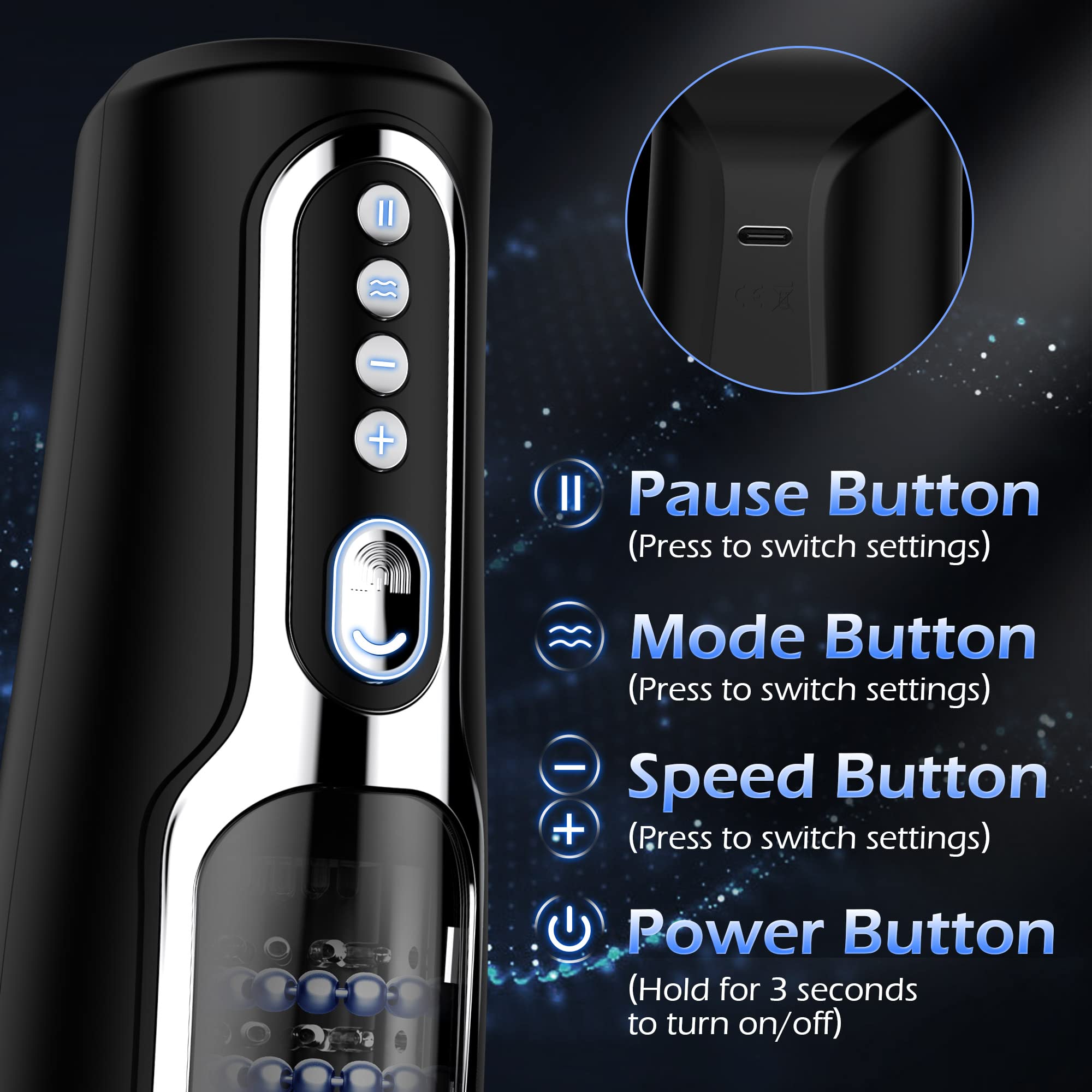 Automatic Male Masturbator with 10 Thrusting Patterns & Vibration Settings, Adult Toy Penis Pump Male Sex Toys for Men, Sex Toy Male Stroker Adult Toys Pocket Pussies, Adult Sex Toys