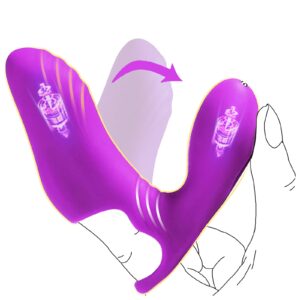 dual motors finger sex toy with g spot clitoris vibrator, couples women adult sex toys, vibrating mini g spot clitoral nipple couple vibrator stimulator, female vibrators for woman her game pleasure