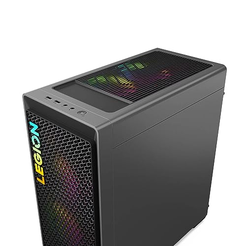 Lenovo Legion T5 Tower Gaming Desktop Computer - AMD Ryzen 5 7600 6-Core up to 5.10 GHz Processor, 32GB DDR5 RAM, 1TB NVMe SSD + 14TB HDD, GeForce RTX 4070 12GB GDDR6X, Windows 11 Pro