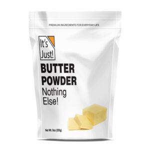 it's just - grassfed butter powder, made from real butter, made in usa, 9oz