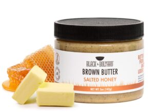 black & bolyard honey brown butter – non-gmo, grass-fed butter – caramelized & honey infused butter – ghee butter/clarified butter alternative – toasted honey butter – 5 ounces