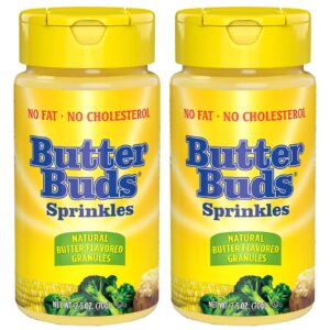 butter buds sprinkles - butter flavor granules - natural - gluten-free - lightly salted fat-free butter substitute, 2.5oz (pack of 2)