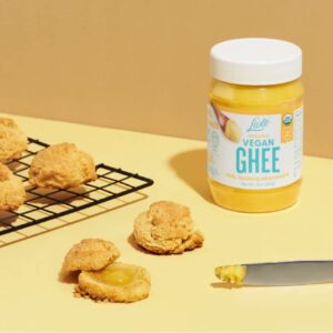 Livlo Organic Vegan Ghee - Plant Based Butter - No Refrigeration Necessary - Dairy Free, Soy Free, Gluten Free Substitute to Ghee and Butter - 14 oz.