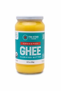 tin star foods grassfed organic ghee –365 pasture grazed, hand crafted clarified butter – keto, whole 30 and 21 day detox approved, lactose free, casein free, – 32 fl oz