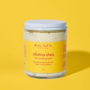 Dry Skin | Nilotica Shea Butter Organic Vegan | East African Pure Shea | Dry Cracked Skin | Hair | Lips | Elbows | Face +Body | Multi Purpose Use | 50 uses in 1 jar | Glass jar 4 oz | Ships in 1 Day