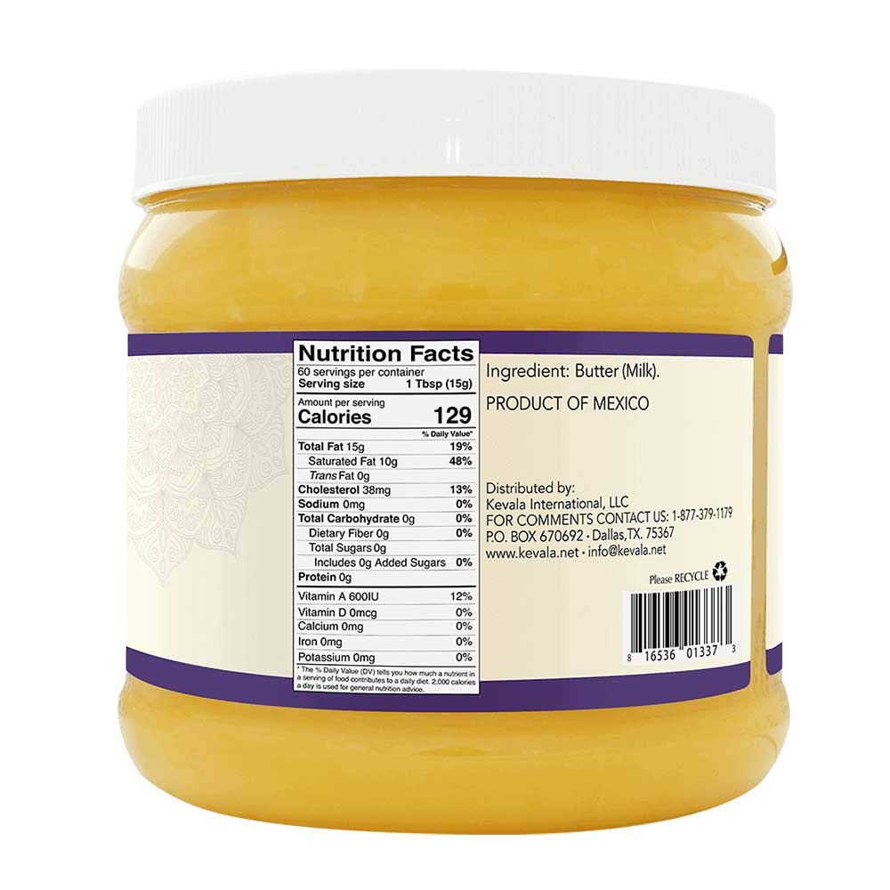 Kevala Ghee - Clarified Butter 2 LB (32 oz)