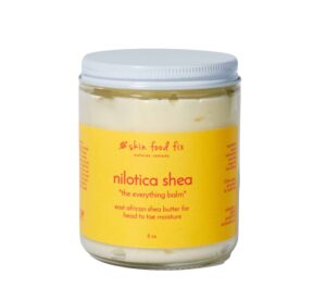 nilotica shea butter, organic vegan| east africa pure | dry skin | hair | lips | elbows | body face | large 8 oz glass jar | use it everywhere | multi purpose use | 100 uses in 1 jar | ships in 1 day