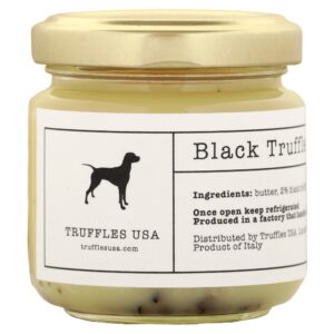 truffles usa black truffle butter 2.82 oz jar - imported from italy – unique gourmet recipe made with natural italian ingredients - a rich delicacy known as the diamond of the kitchen