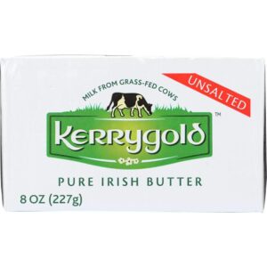 kerrygold unsalted pure irish butter bar, 8 ounce foil - 20 per case.