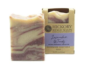 lavender woods goat milk handmade soap bar | bar soap with shea butter, natural soap