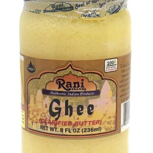 Rani Ghee Pure & Natural from Grass Fed Cows (Clarified Butter) 8oz (227g) ~ Glass Jar | Paleo Friendly | Keto Friendly | Gluten Free | Product of USA