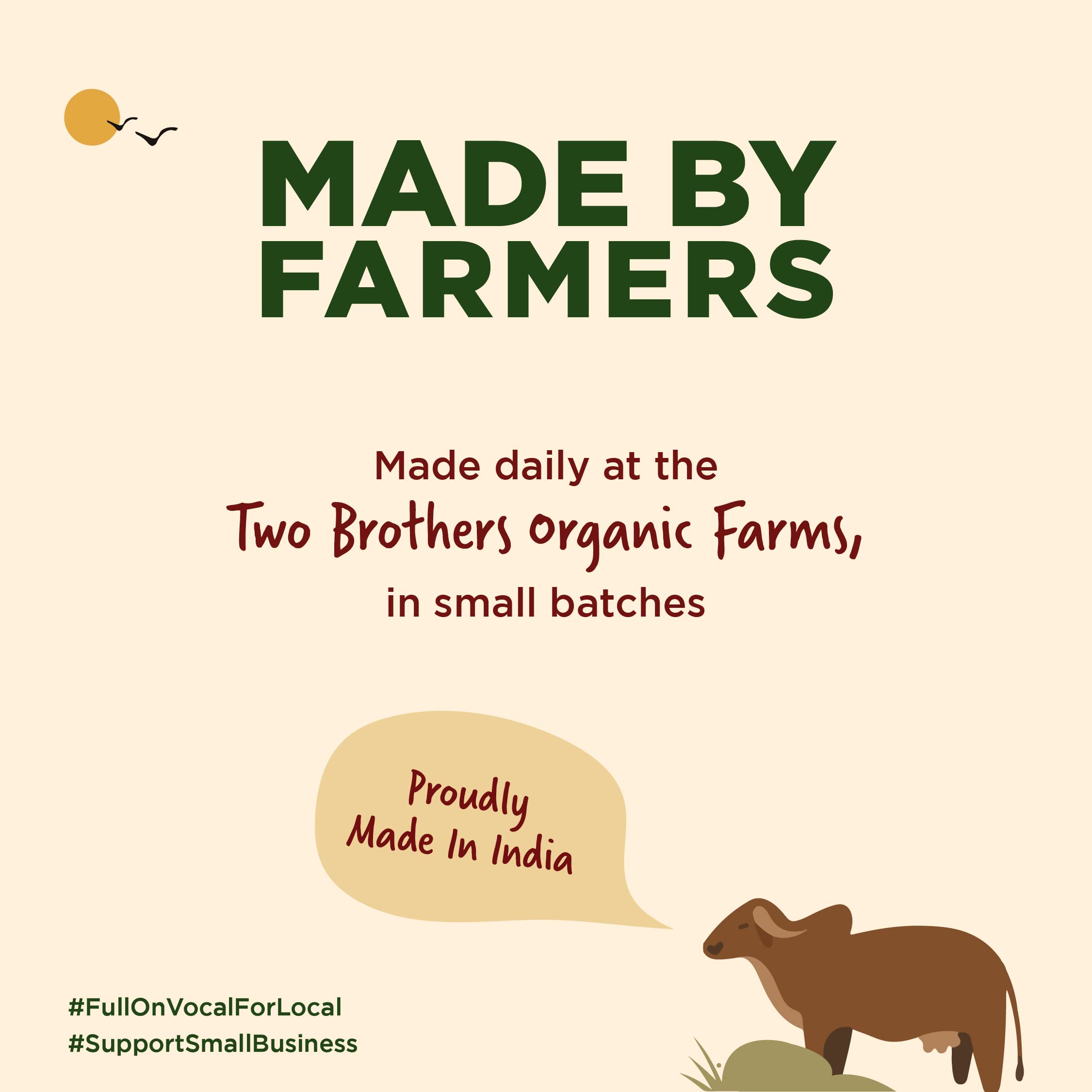 TWO BROTHERS ORGANIC FARMS Amorearth A2 Cultured Ghee, Desi Gir Cow 1000 ml