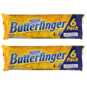 (2 pack) butterfinger fun size candy bars. crispety, crunchety, peanut-buttery! 3.9 oz