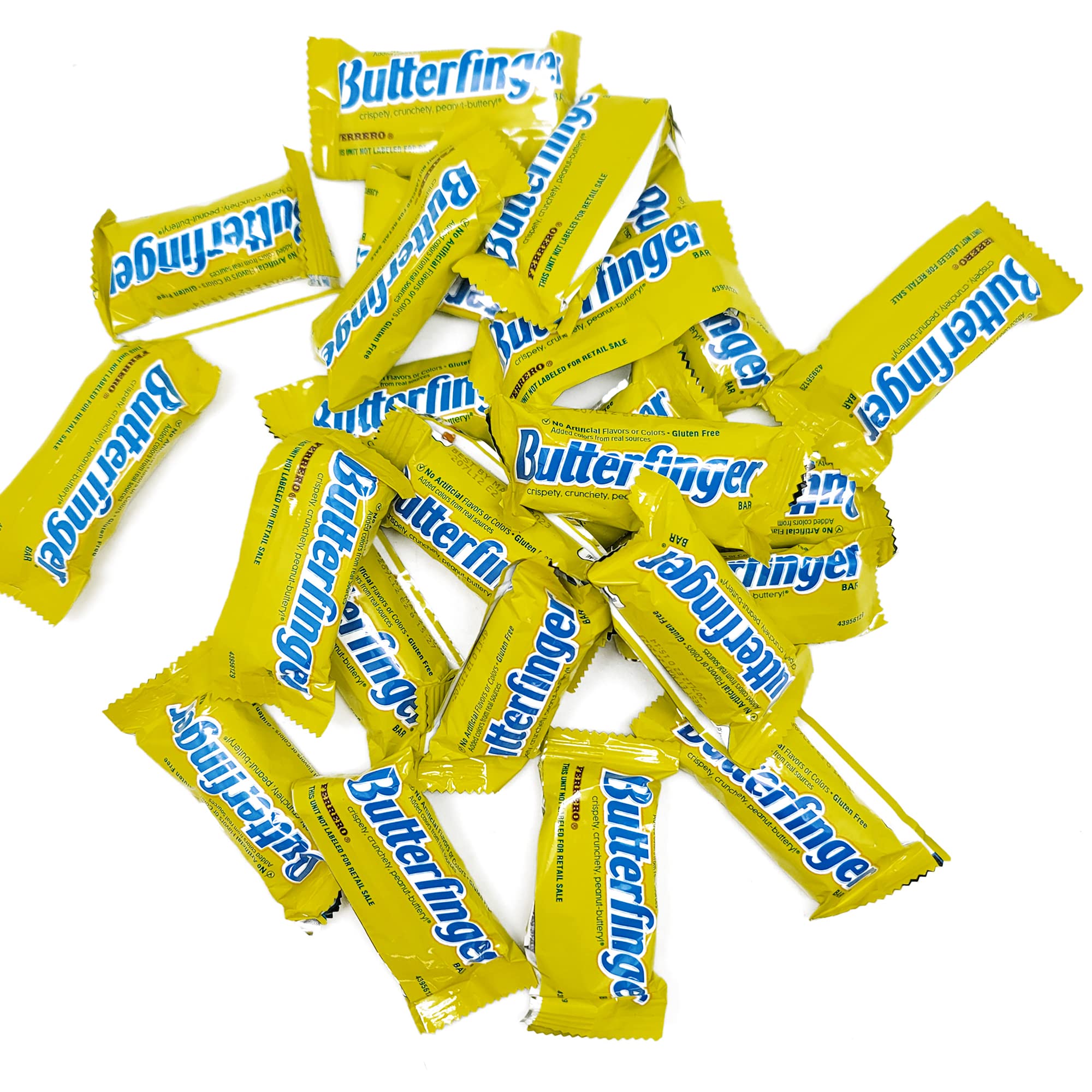 Butterfinger Fun Sized Chocolate Bars | 1 LB Resealable Stand Up Candy Bag | Crunchy Chocolate and Peanut Butter Candy Bars | Bulk Chocolate Candy