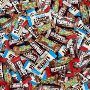 assorted chocolate candy bars - hershey’s, milky way (3 pound bag - approx. 90 count)