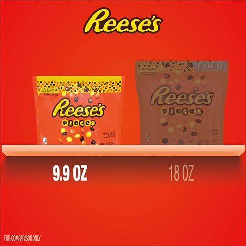 REESE'S PIECES Peanut Butter Candy Bag, 9.9 oz