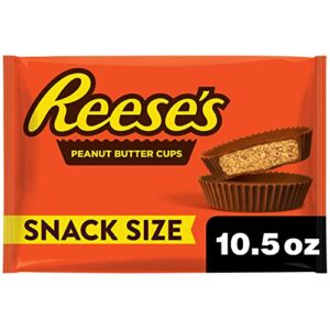 reese's milk chocolate snack size peanut butter cups, candy bag, 10.5 oz