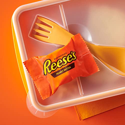 REESE'S Milk Chocolate Snack Size Peanut Butter Cups, Candy Bag, 10.5 oz