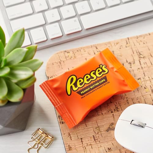 REESE'S Milk Chocolate Snack Size Peanut Butter Cups, Candy Bag, 10.5 oz