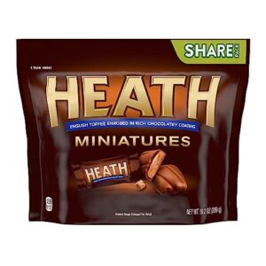 heath miniatures chocolatey english toffee candy share pack, 10.2 oz