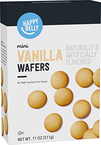 Amazon Brand - Happy Belly Mini Vanilla Wafers, 11 ounce (Pack of 1)