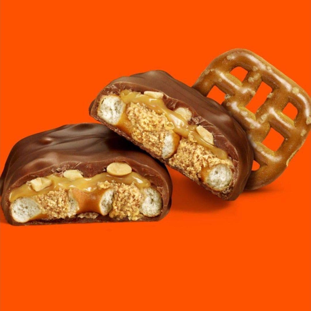 ReesesTake 5 Snack Size Chocolate Candy Bars - Peanut Butter, Pretzel, Nugget, and Caramel Milk Chocolate Fun Size Candy - 65 Individually Wrapped Pieces - 3lb Bulk Party Pack