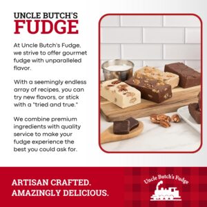 Uncle Butch's Fudge - Creamy and Smooth Candy Bar Box Made with Butterfinger, M&Ms, & Peanut Butter Chocolate - Decadent and Delicious Handcrafted Fudge Gift Box (24oz total)