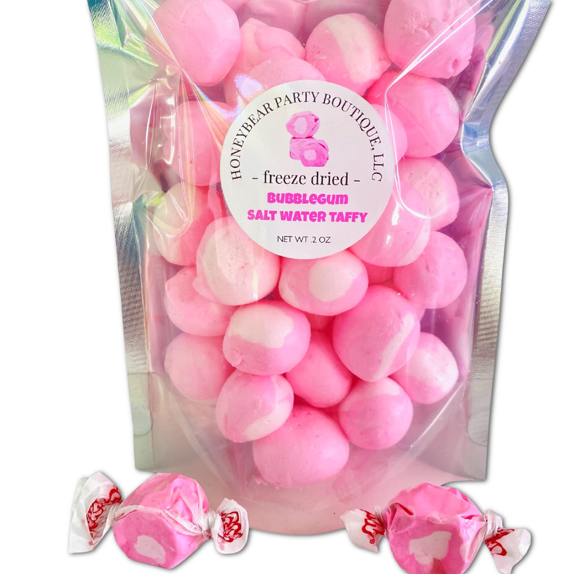 Freeze Dried Candy - Bubblegum Taffy - Salt Water Taffy (2 oz bag)