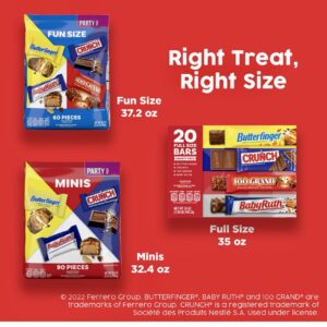 Butterfinger, CRUNCH and Baby Ruth, Mini Size Bars (200 ct) + XALEZ TM Gift Box