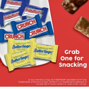 Butterfinger, CRUNCH and Baby Ruth, Mini Size Bars (200 ct) + XALEZ TM Gift Box