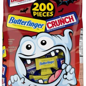 Butterfinger, CRUNCH and Baby Ruth, Mini Size Bars (200 ct) + XALEZ TM Gift Box