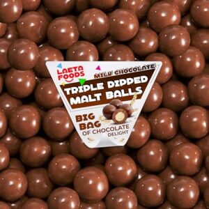 triple dipped milk chocolate malt balls candy (2.5 pound bag)