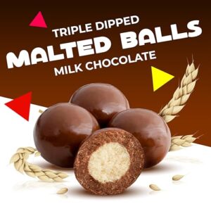 Triple Dipped Milk Chocolate Malt Balls Candy (2.5 Pound Bag)