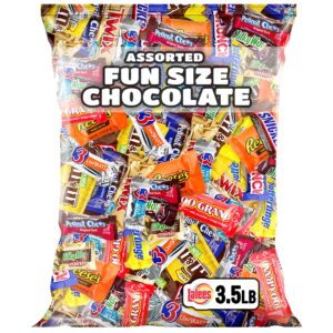 chocolate candy variety pack - 3.5 pounds - chocolate candy individually wrapped for parade throws - fun size chocolate assortment - pinata chocolate candy mix